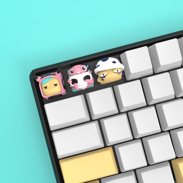 3D Printable Art Toy Keycaps by SuperPrints