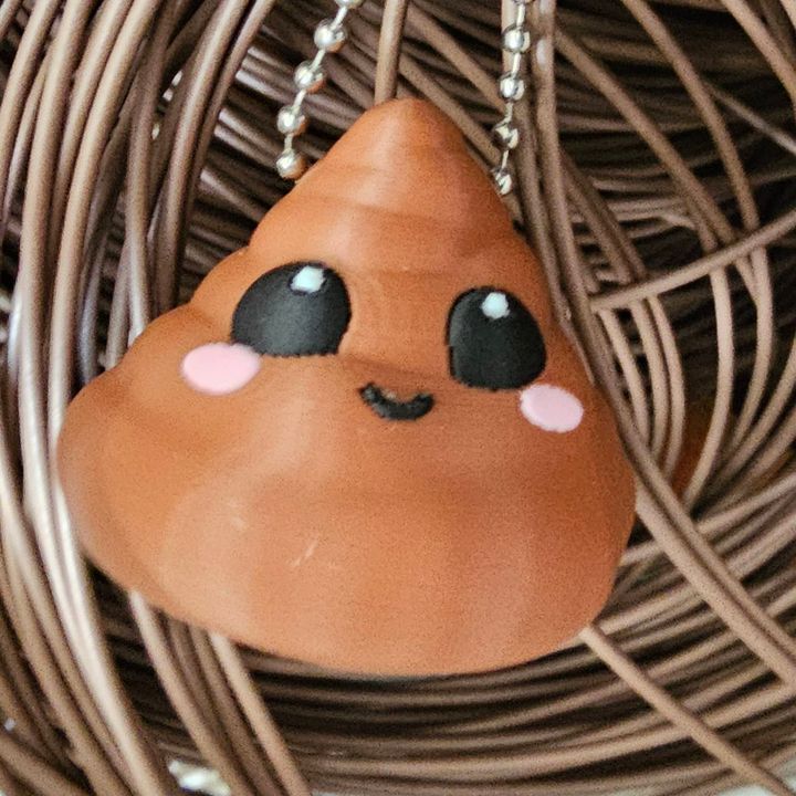3D Printable Poop Clicker Fidget and Keychain by Jambaby Designs