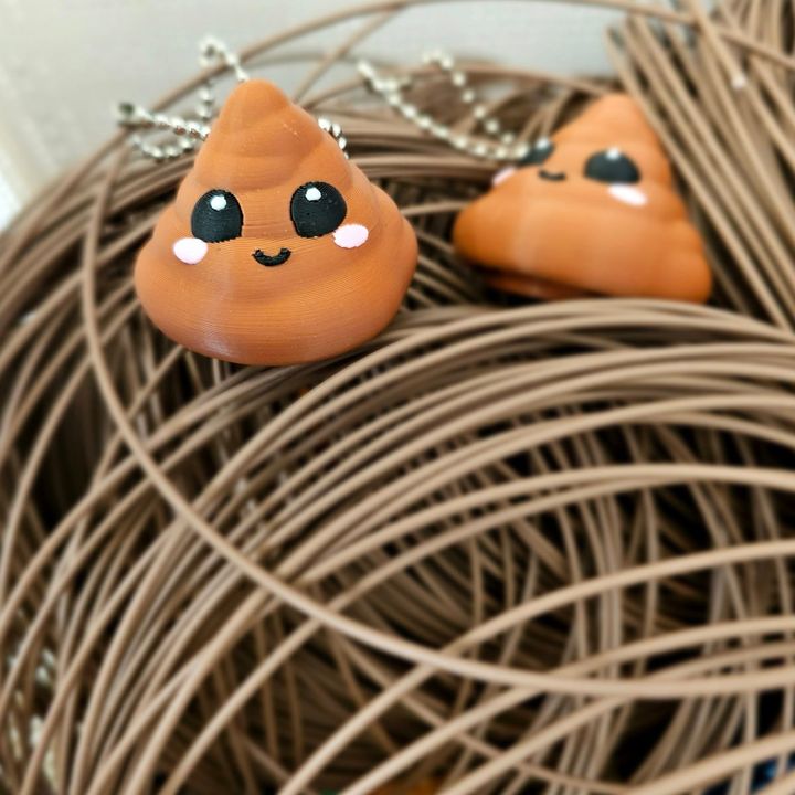 3D Printable Poop Clicker Fidget and Keychain by Jambaby Designs