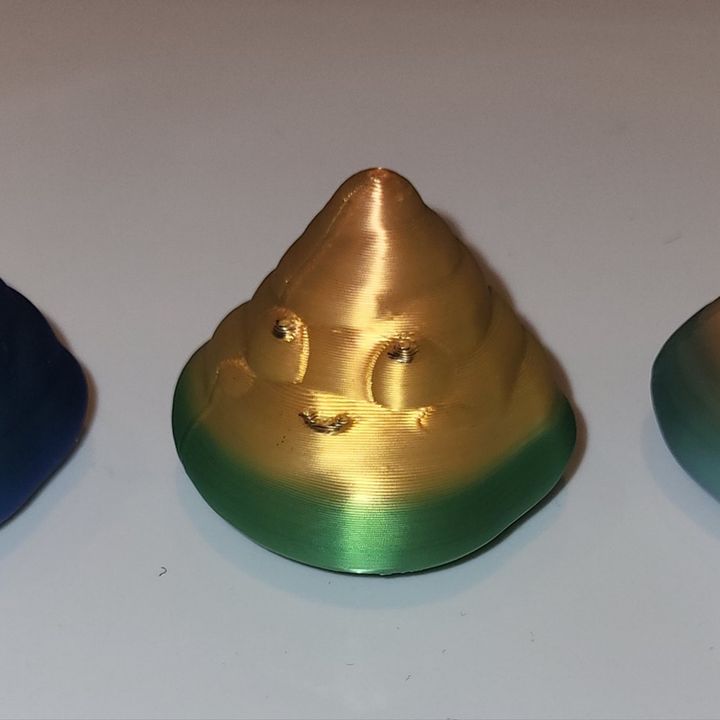 3D Printable Poop Clicker Fidget and Keychain by Jambaby Designs