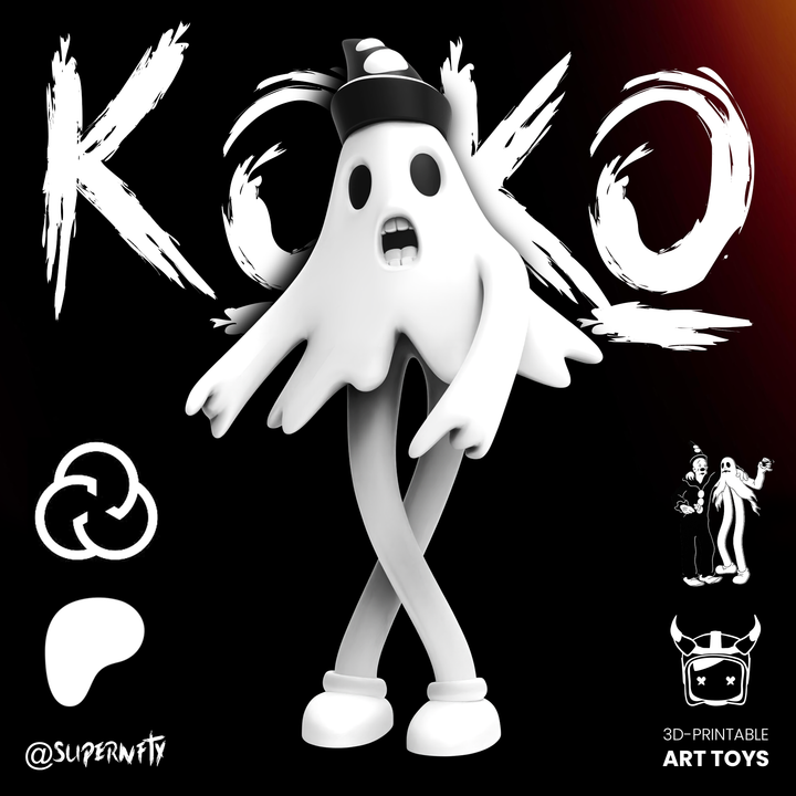 3D Printable Koko - Art Toy by SuperPrints