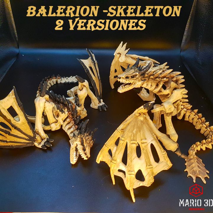 3D Printable balerion skeleton fdm by mario3d