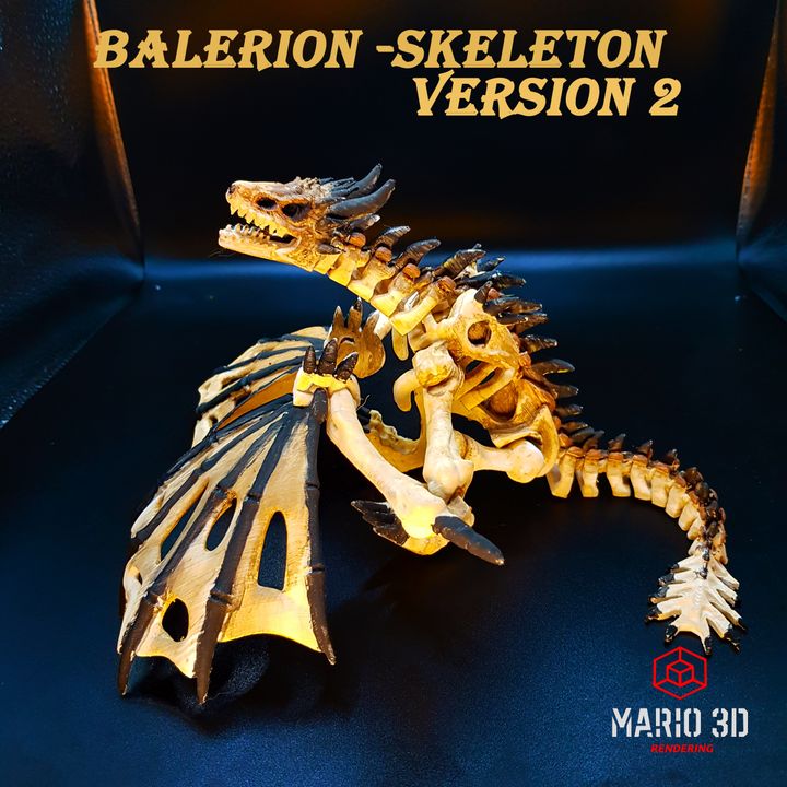 3D Printable balerion skeleton fdm by mario3d