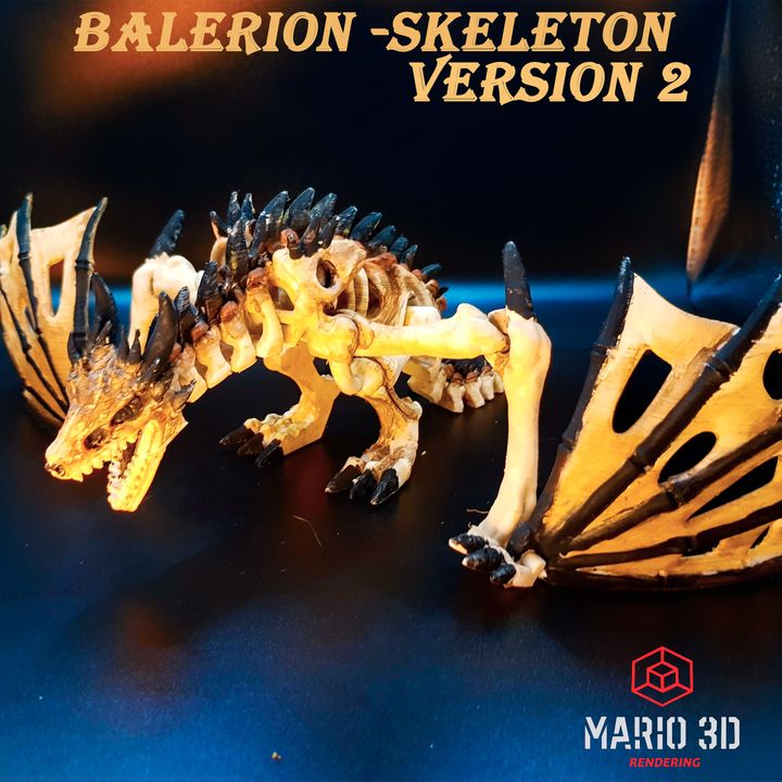 3D Printable balerion skeleton fdm by mario3d