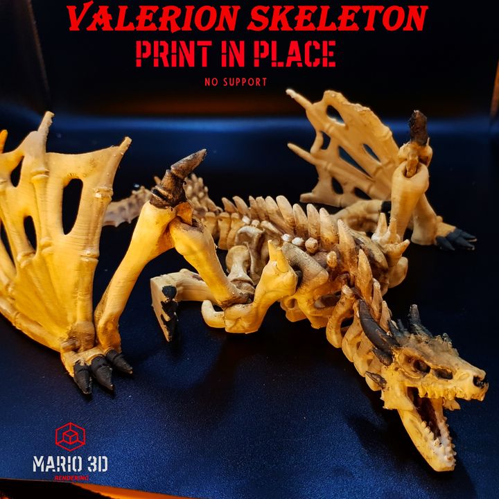 3D Printable balerion skeleton fdm by mario3d