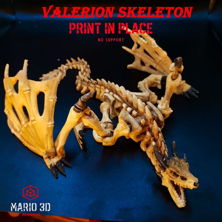 3D Printable balerion skeleton fdm by mario3d