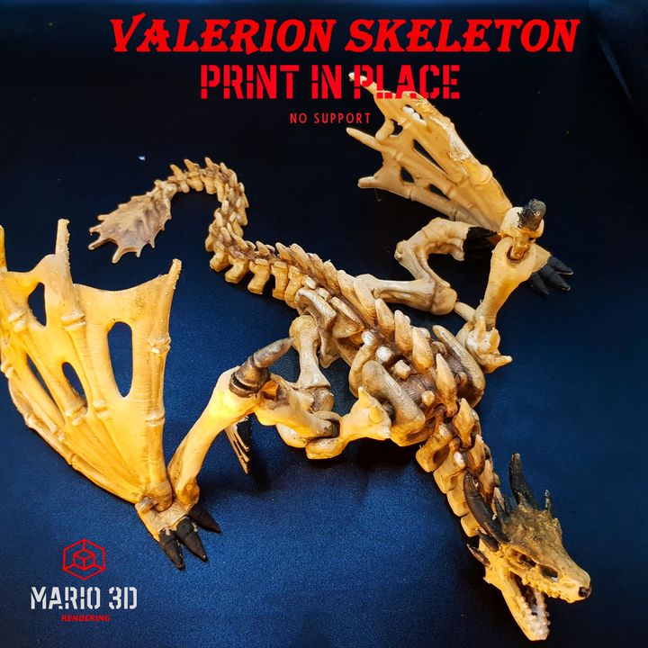 3D Printable balerion skeleton fdm by mario3d