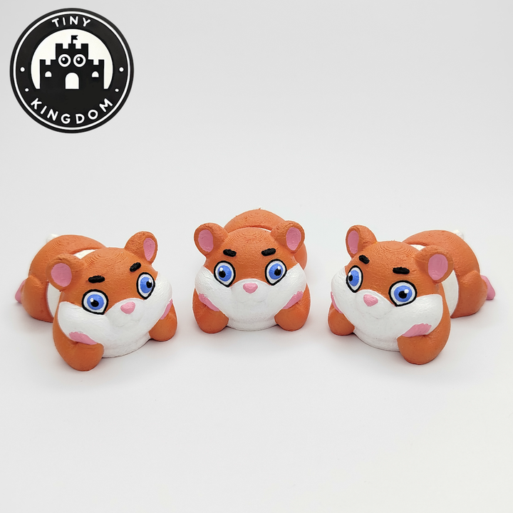 3D Printable Flexi Tiny Hamster, Articulated fidget figure, keychain ...
