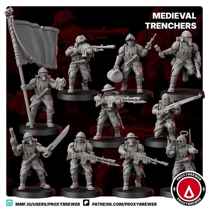 3D Printable Medieval Trenchers by ProxyBrewer