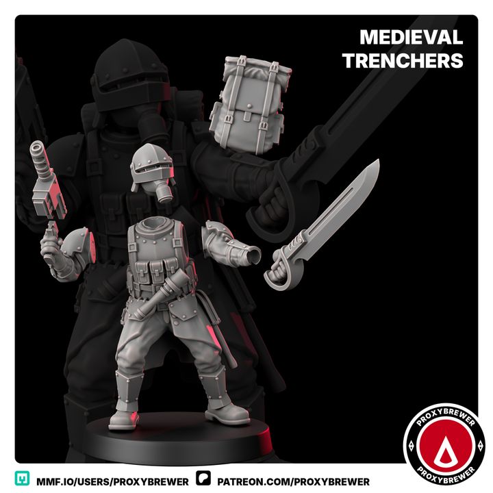 3D Printable Medieval Trenchers by ProxyBrewer