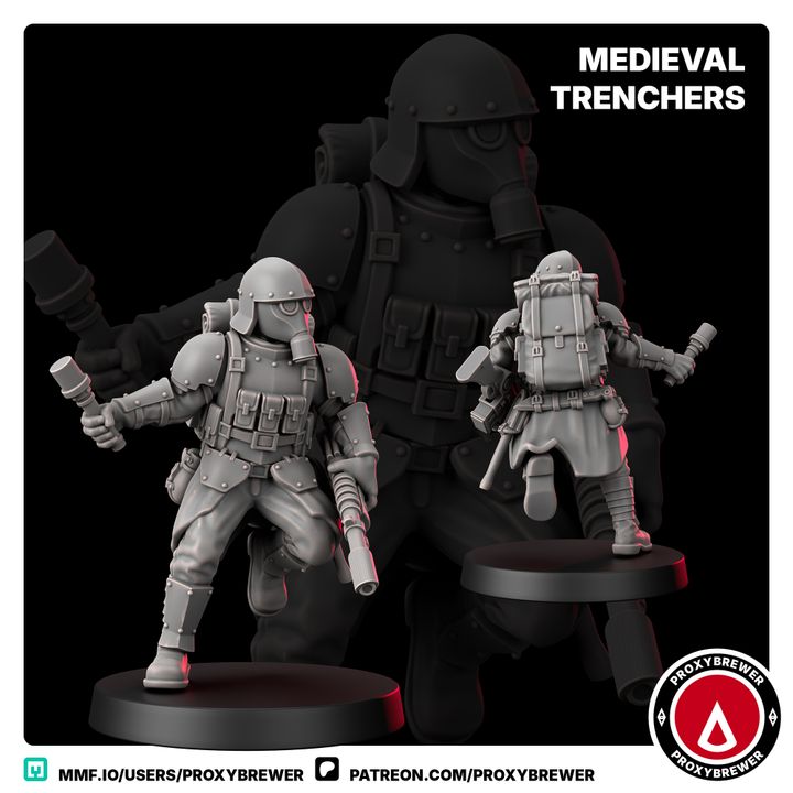 3D Printable Medieval Trenchers by ProxyBrewer