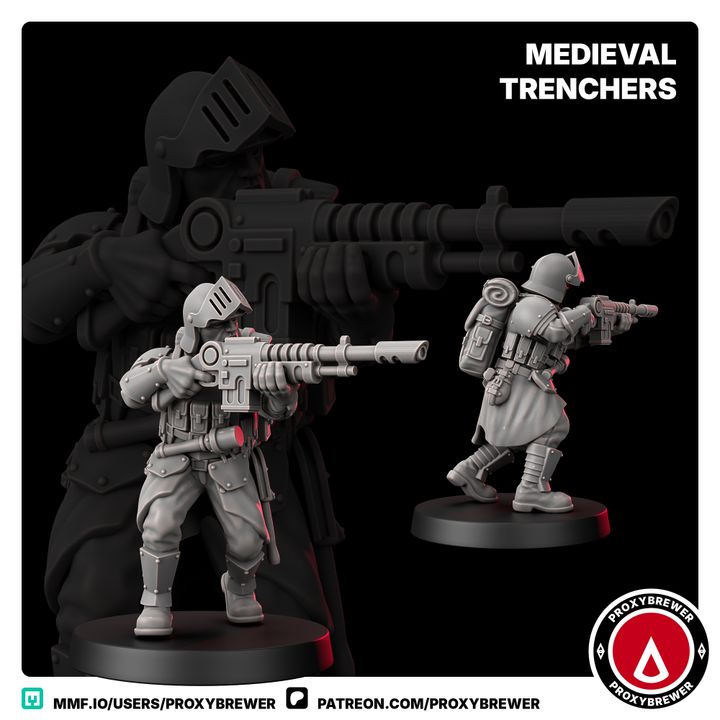 3D Printable Medieval Trenchers by ProxyBrewer