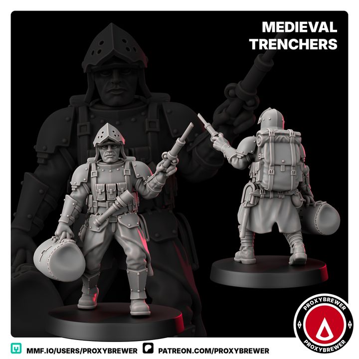 3D Printable Medieval Trenchers by ProxyBrewer