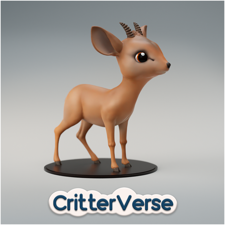3D Printable Tiko the Dik-Dik by CritterVerse