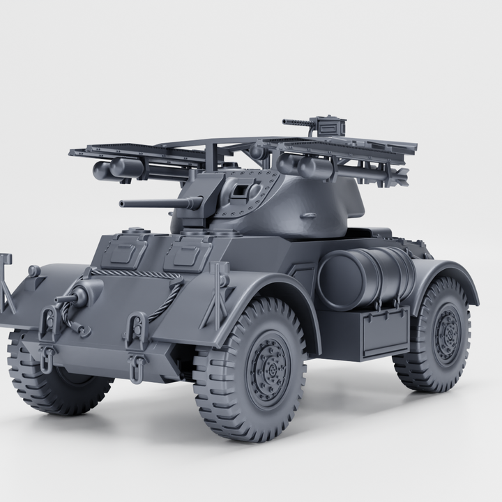 3D Printable Staghound Tulip RL Armored Car (UK+US, WW2) by Wargame3d
