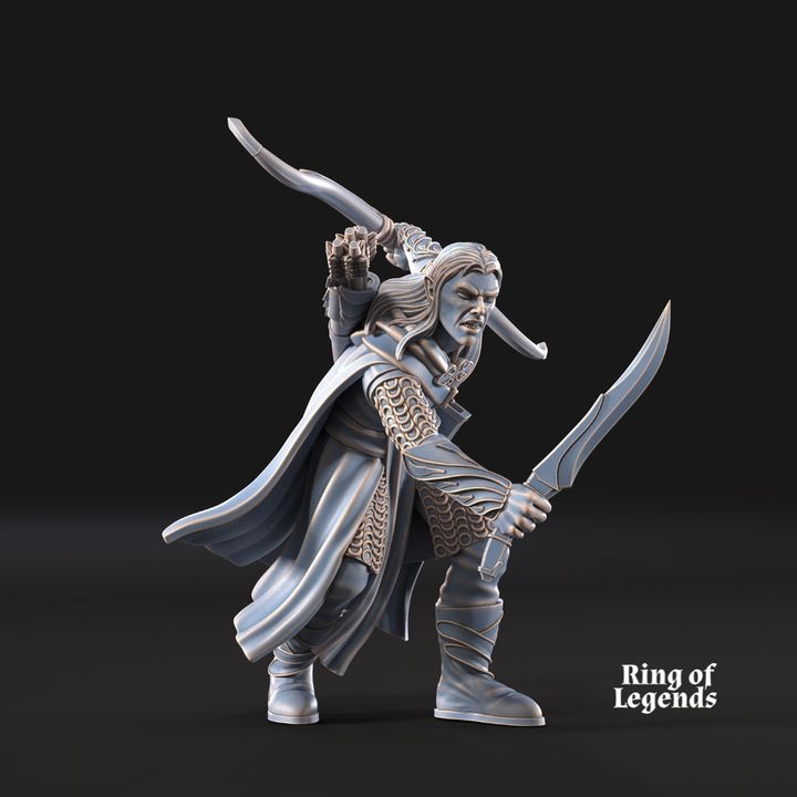 3D Printable Forest guardian captain bow & sword | Galanthir Elves ...