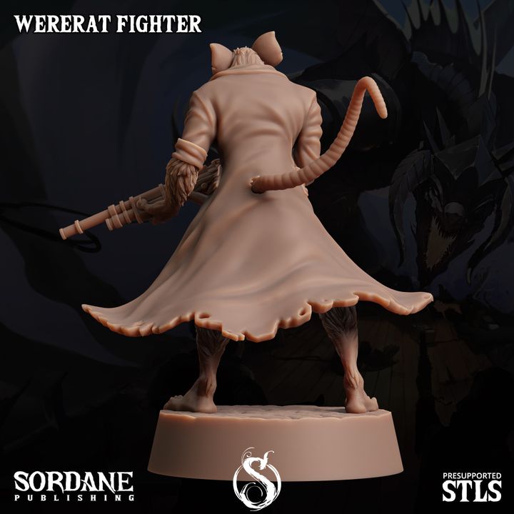 3D Printable Wererat Fighter by Sordane Publishing