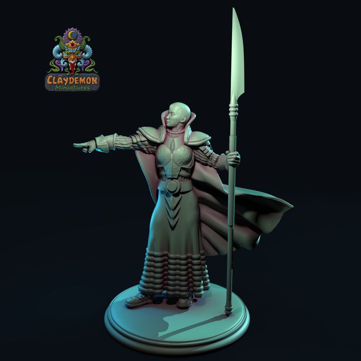3D Printable Signa the leader by Claydemon Miniatures