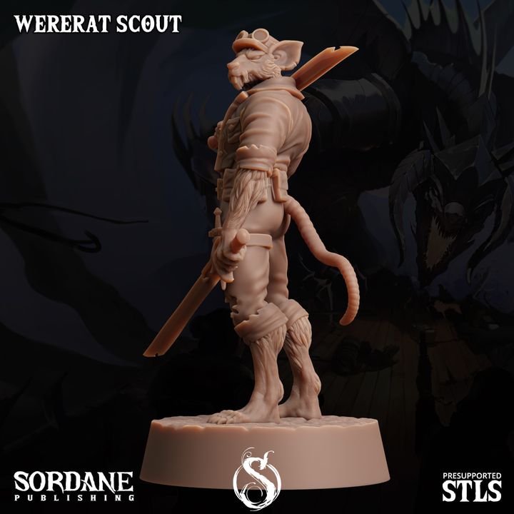 3D Printable Wererat Scout by Sordane Publishing