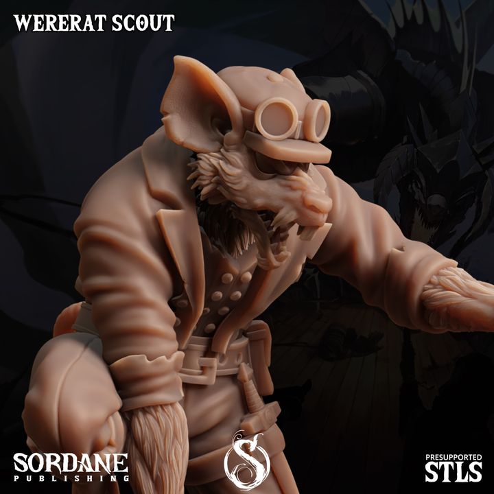 3D Printable Wererat Scout by Sordane Publishing