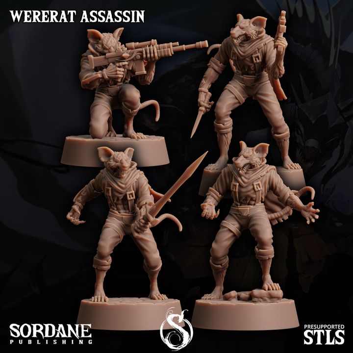 3D Printable Wererat Assassin by Sordane Publishing