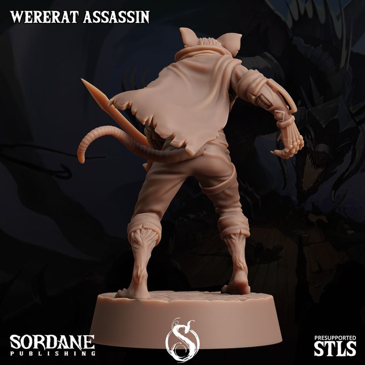 3D Printable Wererat Assassin by Sordane Publishing