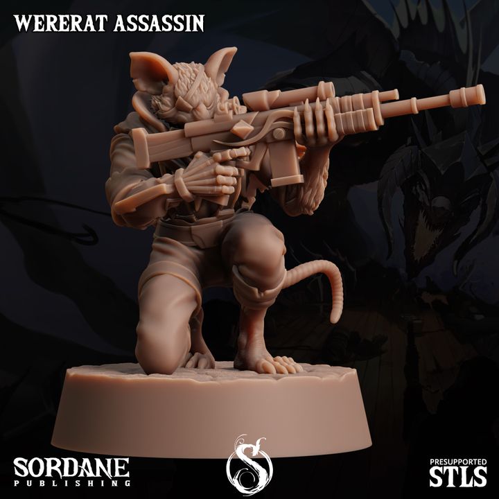 3D Printable Wererat Assassin by Sordane Publishing
