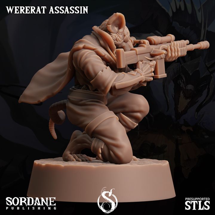 3D Printable Wererat Assassin by Sordane Publishing