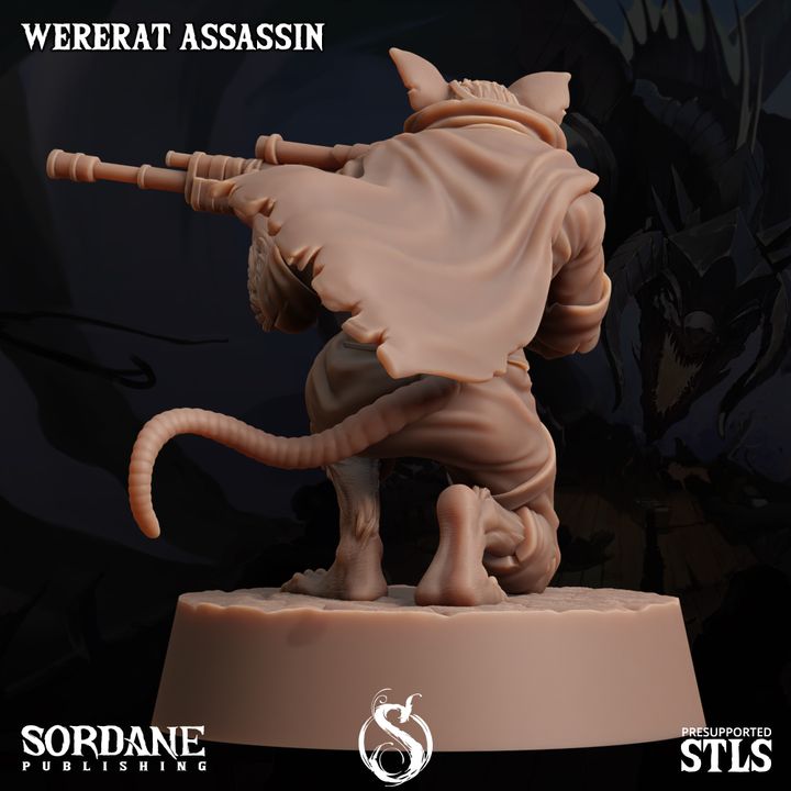 3D Printable Wererat Assassin by Sordane Publishing