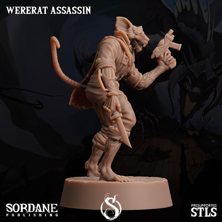 3D Printable Wererat Assassin by Sordane Publishing