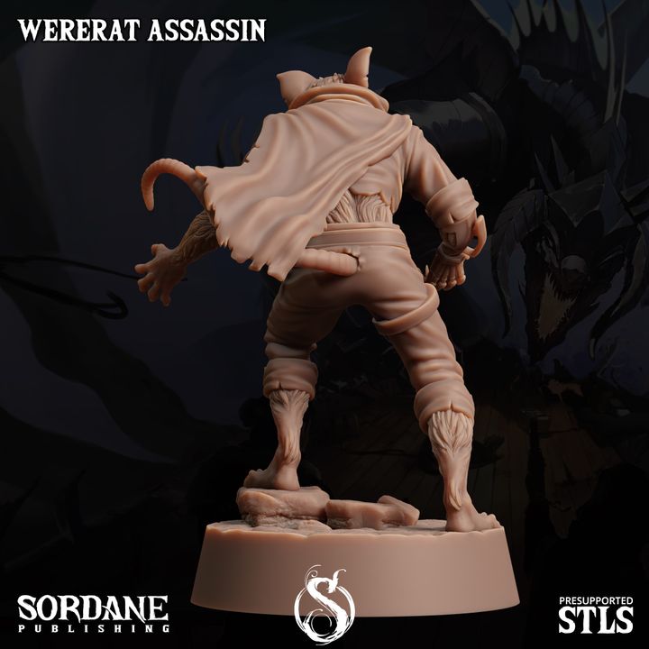 3D Printable Wererat Assassin by Sordane Publishing