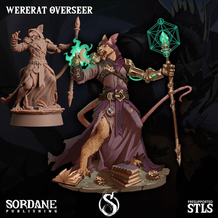 3D Printable Wererat Overseer by Sordane Publishing