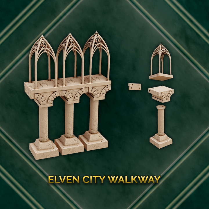 3D Printable Elven City Walkway by Artificers_Mini