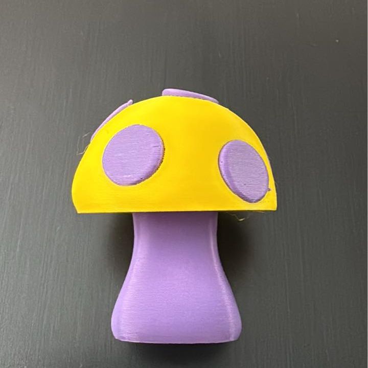 3D Printable Happy Mushy Mushroom Clicky Fidget and Keychain by Tiffany ...