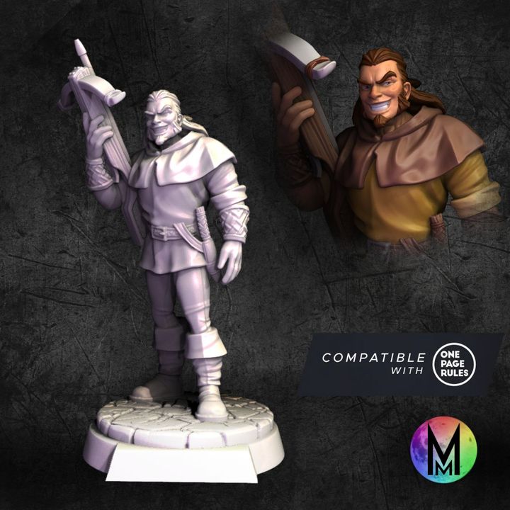 3D Printable Rogue - Outlaw #2 (rogue / bandit with crossbow, OPR ...