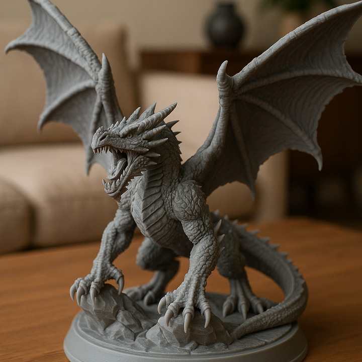 3D Printable Ashborn Tyrant, the Scorched Dragon King by krzysztof Owczarek