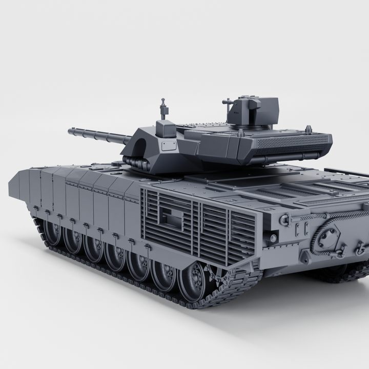 3D Printable T14 Armata (russia, 2014) (scale 1:56 and 1:100) by Wargame3d