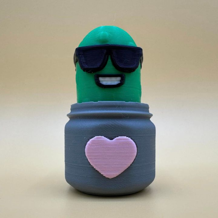 3D Printable Clickle Pickle Clicker Fidget and Keychain by Jambaby Designs