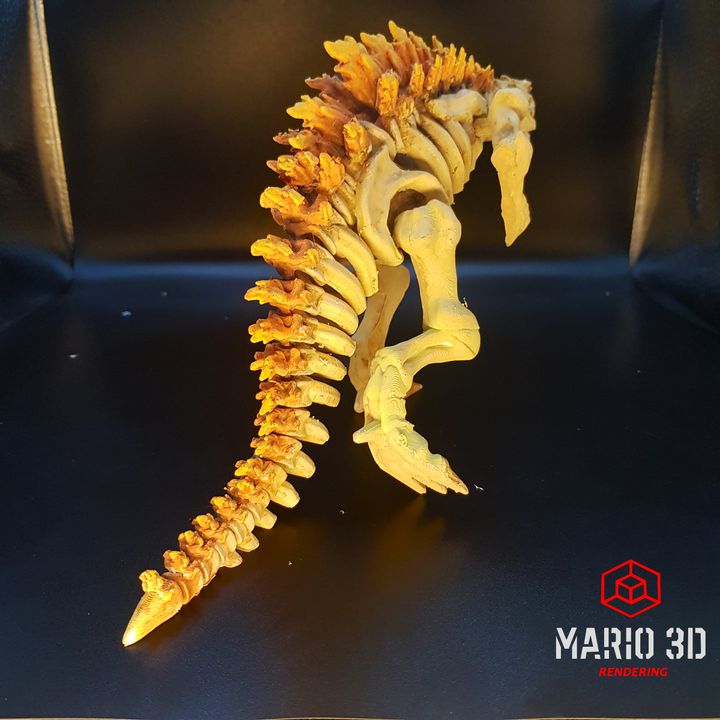 3D Printable godzilla skeleton by mario3d