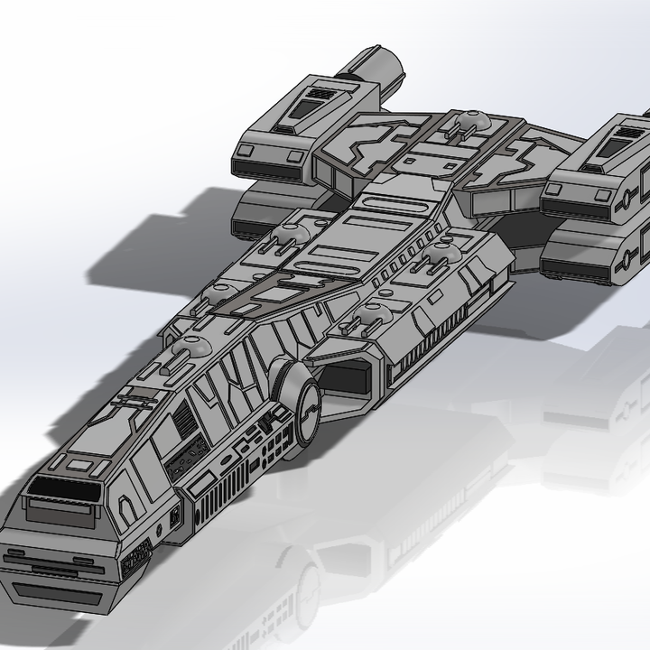 3D Printable Star Wars Corellian Frigate by Jeremy Sharp