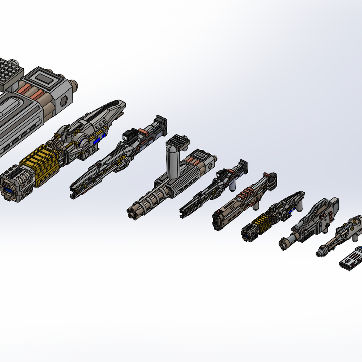 3D Printable Collected Transformers Blasters, 5mm Handles by Jeremy Sharp