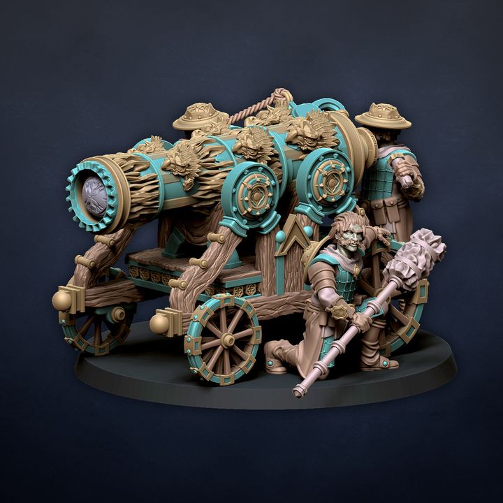 3D Printable Cannon by Dragon's Lake Miniaturas