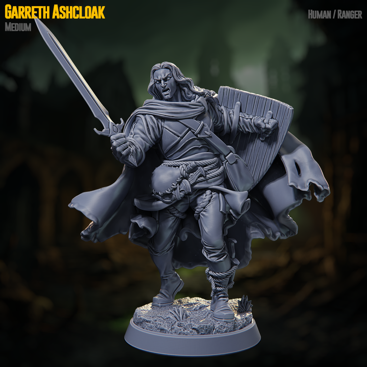 3D Printable Garreth Ashcloak by Claymore Miniatures