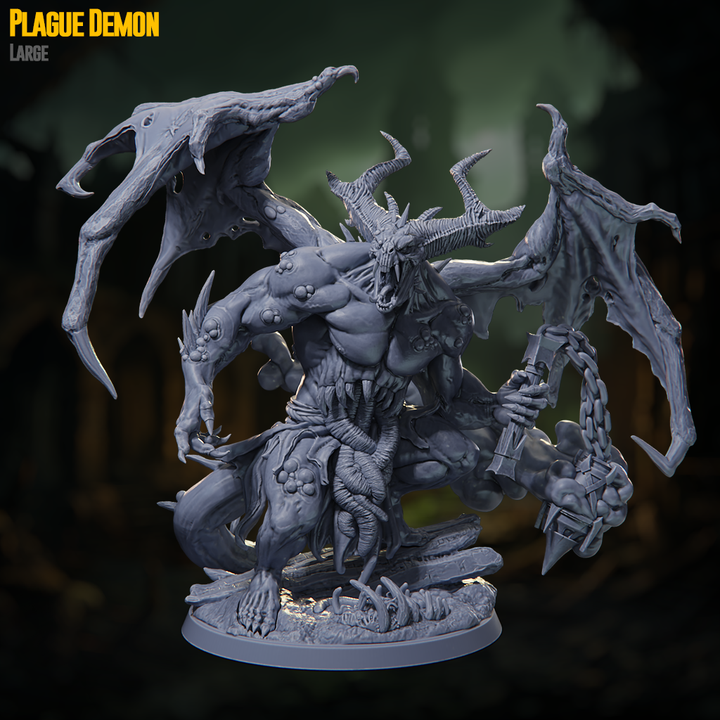 3D Printable Plague Demon by Claymore Miniatures