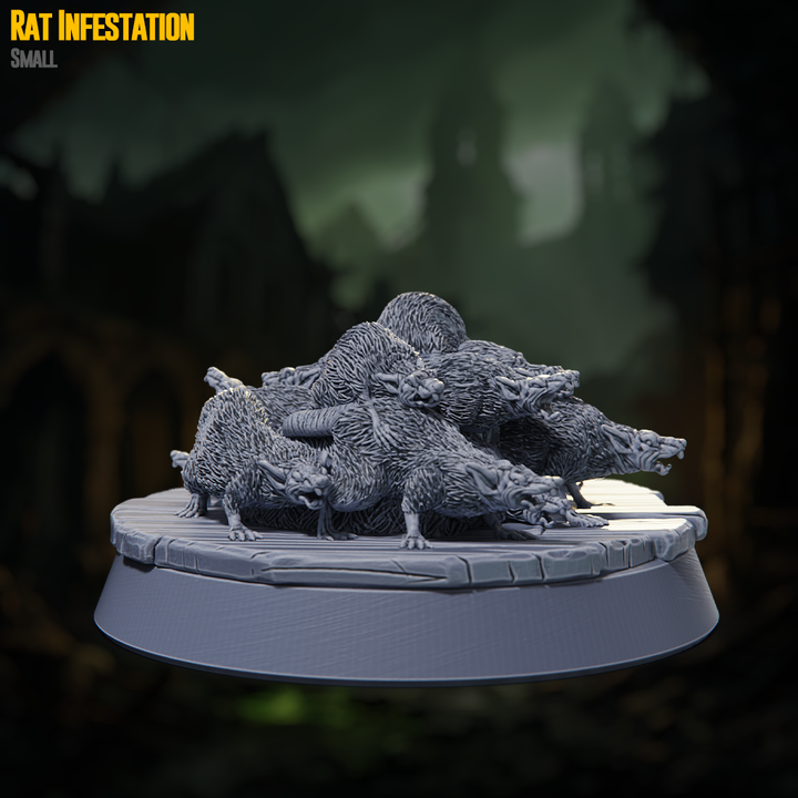 3D Printable Rat Infestation by Claymore Miniatures