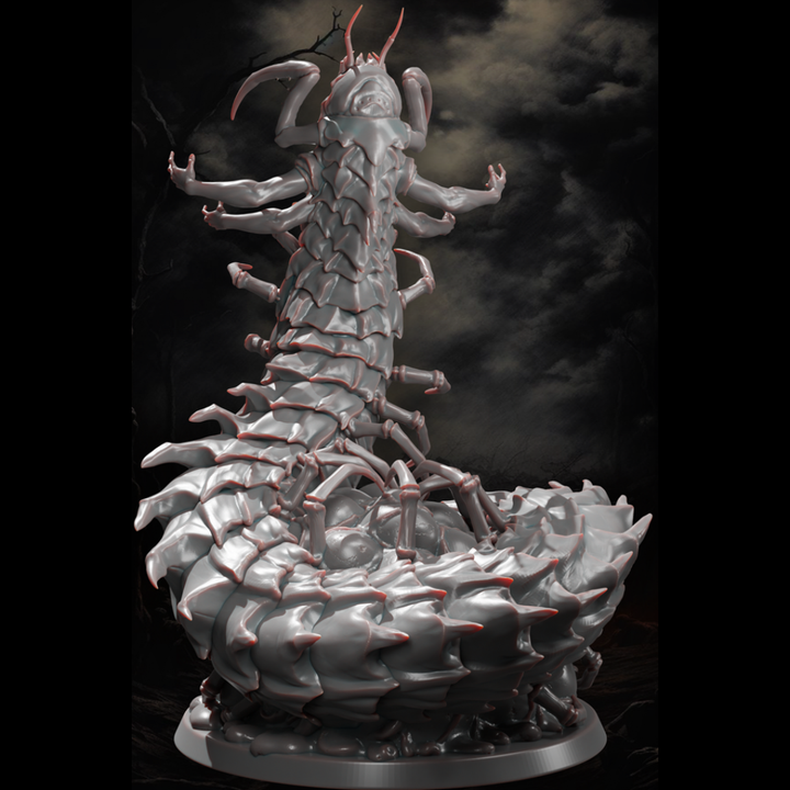 3D Printable Centipede Queen STL – Epic 3D Miniature (75mm & 100mm) by ...