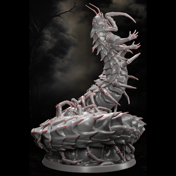3D Printable Centipede Queen STL – Epic 3D Miniature (75mm & 100mm) by ...