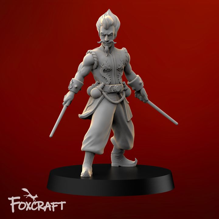 3D Printable Fire Wizard by FoxCraft Creations