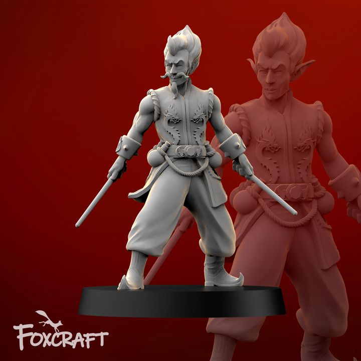 3D Printable Fire Wizard by FoxCraft Creations