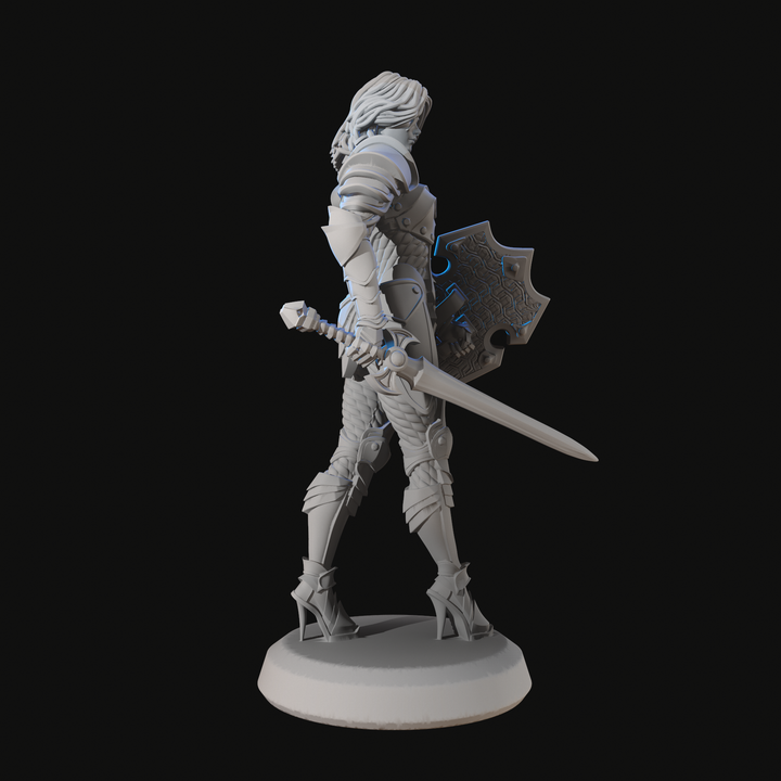 3D Printable Female Paladin (commercial use) by Altres Forge